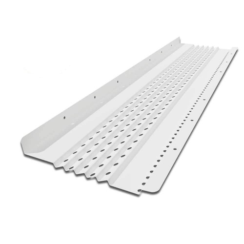 Gutter Guard by Gutterglove Strainers All-Aluminum Snap/Lock-In White ...