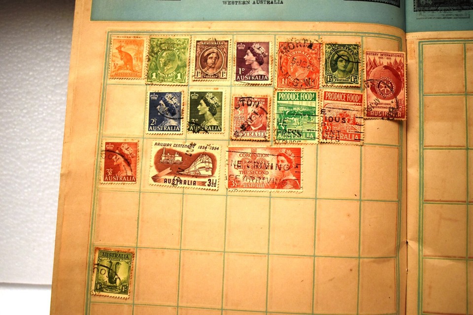 Vintage Liberty Stamp Album 55 Stamps 19 Pages Collectible Postal ...