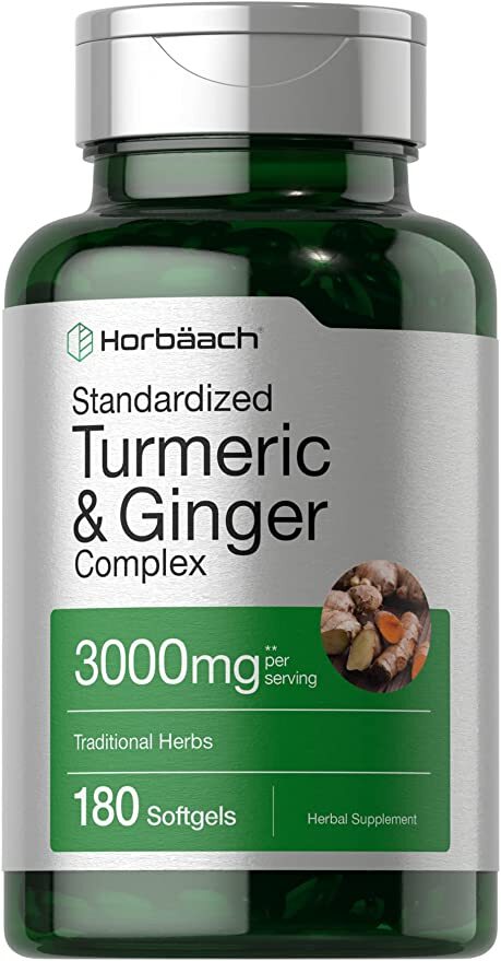 Turmeric Curcumin & Ginger Complex 3000 mg | 180 Softgels | by Horbaach ...