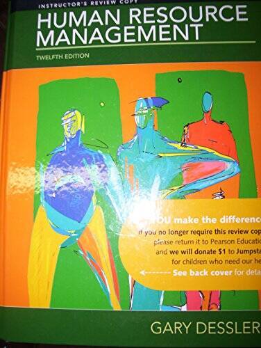 Human Resource Management, by Dessler, 12th Edition, US - Hardcover ...