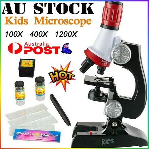 Children's Kids Junior Science Lab Microscope Kit Set 100/400 ...