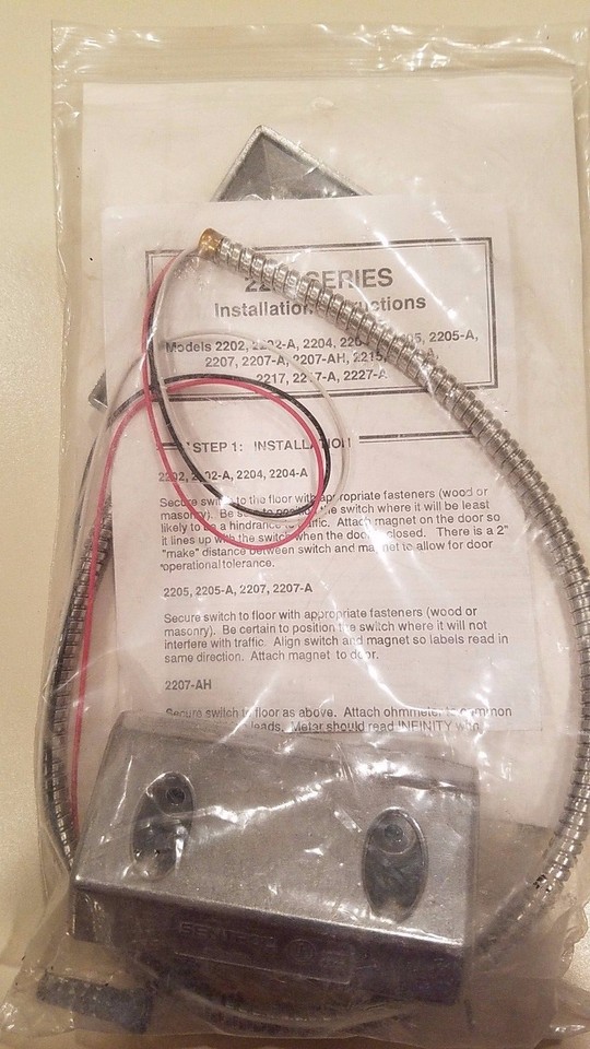 UL Listed GE Sentrol Interlogix 2204A SPDT Armored Cable Overhead Door ...