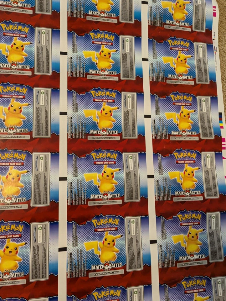 Authentic Uncut Pack Wrapper Sheet 2022 Mcdonalds Match Battle Pokemon ...