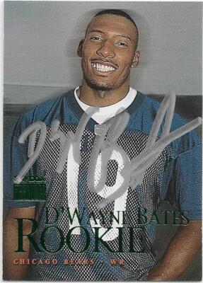 D'WAYNE BATES Autographed Signed 1999 Skybox Football card #246 Chicago ...