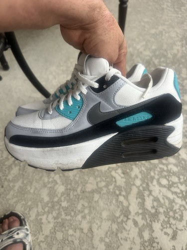 Nike Air Max 90 LV8 Women's Size 9/Men's Size 7.5 Shoes White/Blue ...