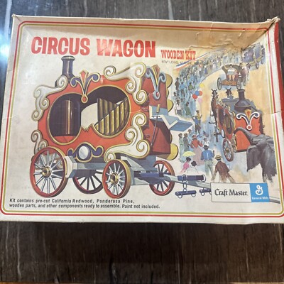 General Mills Craft Master Wooden Kit 1971 Vintage Circus Wagon Model ...