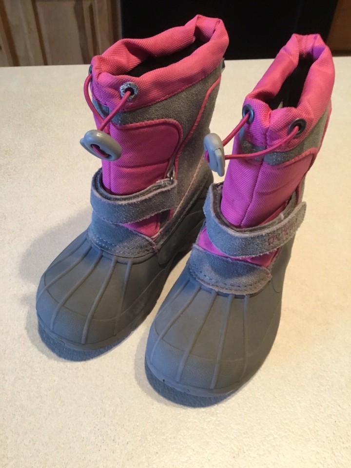 SPORT Girls Toddler Pink / Gray Winter Boots Size 9 | eBay