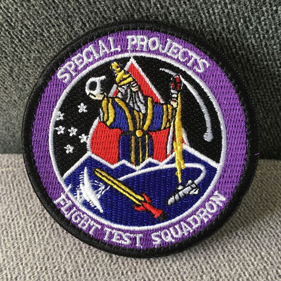 Embroidered US ARMY AIR FORCE Black Ops Area 51 Hook Loop Patch ...