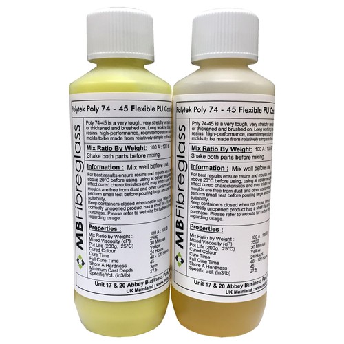 Polytek Poly 74-45 Flexible Concrete Moulding Rubber Shore A45 - 500g ...