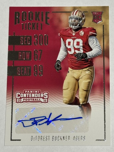2016 Panini Contenders DEFOREST BUCKNER Auto RC Rookie Ticket #134 ...