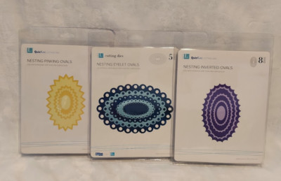 NEW Lifestyle Crafts QuicKutz Dies NESTING Eyelet, Inverted, Pinking Ovals SET | eBay