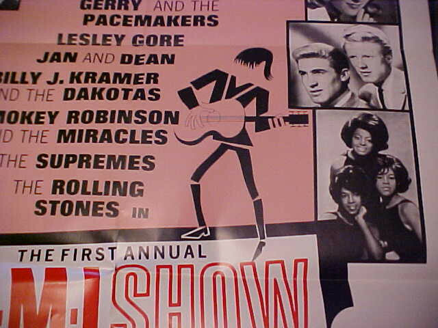 TAMI SHOW POSTER The Supremes Rolling Stones James Brown Chuck Berry ...
