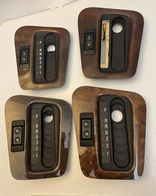 Lot of 4 OEM BMW E36 Auto Transmission Wood Trim Center Console Shifter ...