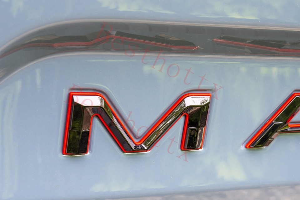 Black with Red 3D Domed Plastic Letters for Ford Maverick 2022 ...