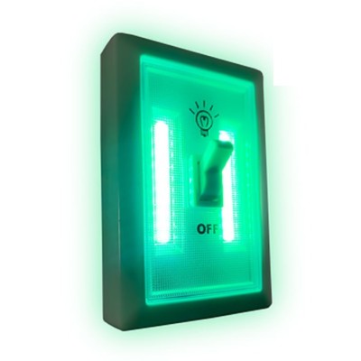 Cordless Green LED Wall Light Switch Plant Safe Lighting SAVE $$ W/ BAY ...