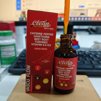 Clean Nutra Organic Cayenne Pepper Liquid Drops Supplement Vitamin D3 ...