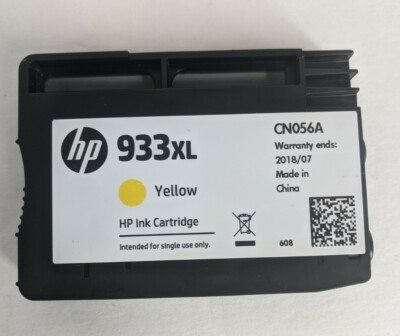 HP 933 XL Yellow Ink Cartridge~CN056A High Yield~exp 07/2018 | eBay