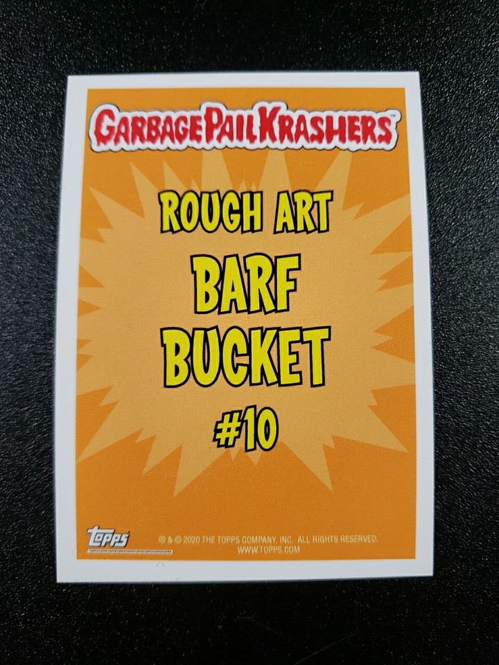 Valerie Vomit Barf Bucket #10 Garbage Pail Kids Krashers Rough Art Card ...