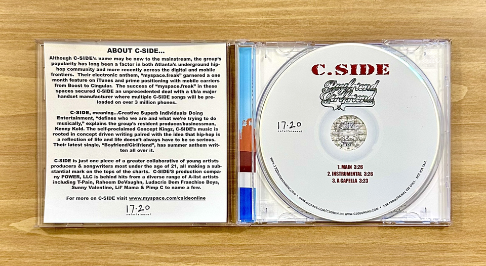 CD ~ C. Side ~ "Boyfriend, Girlfriend" ~ Single ~ P.A. ~ 3 Trks ~ '07 ...