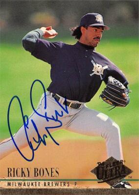 Ricky Bones autographed Baseball Card (Milwaukee Brewers) 1994 Fleer ...