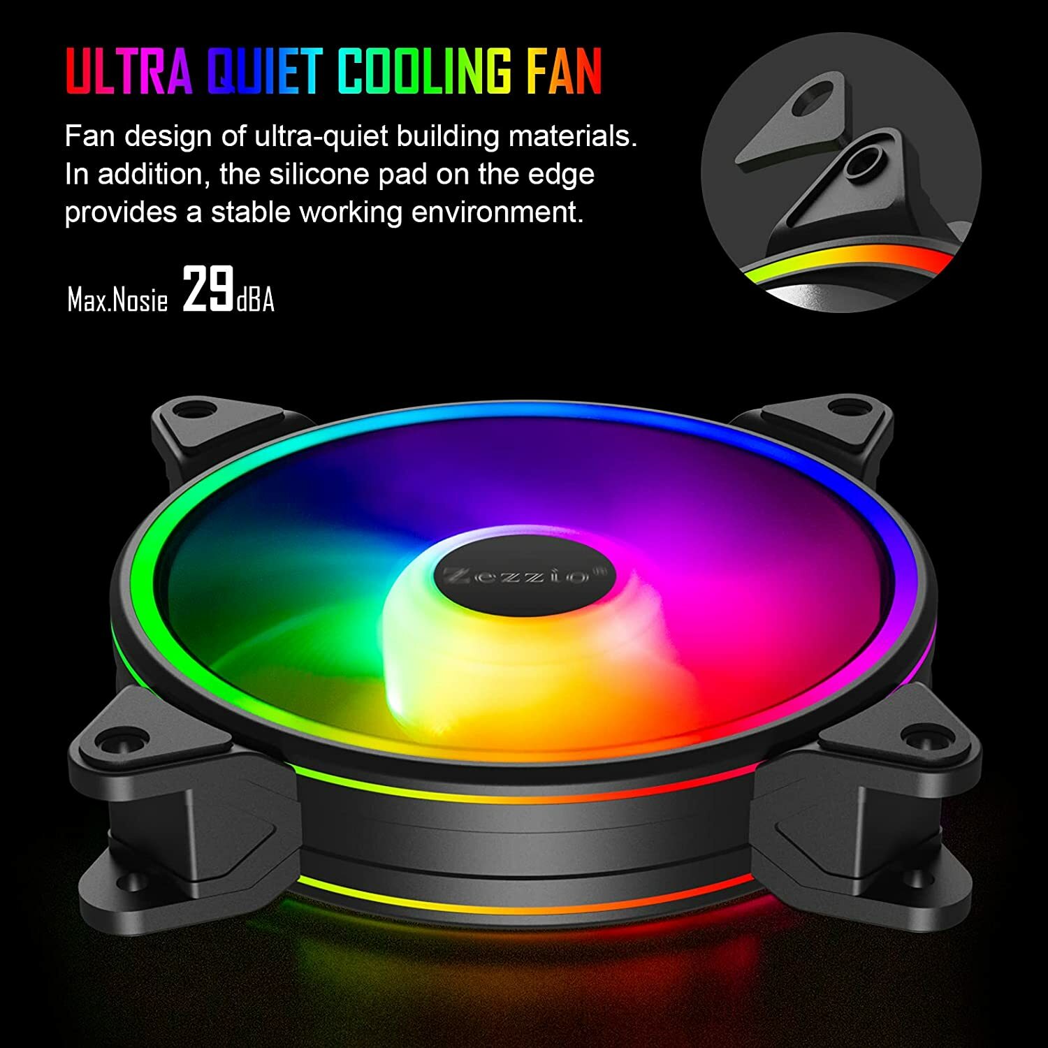 KEDIERS RGB Case Fans 120mm Silent Computer LED Cooling PC Case(SINGLE ...