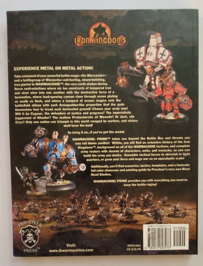 Warmachine Prime Softcover-Steam Powered Miniatures Combat-Privateer ...