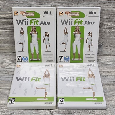 Wii FIT AND Wii FIT Plus Game Bundle Lot Of 4 Exercise Games Tested ...