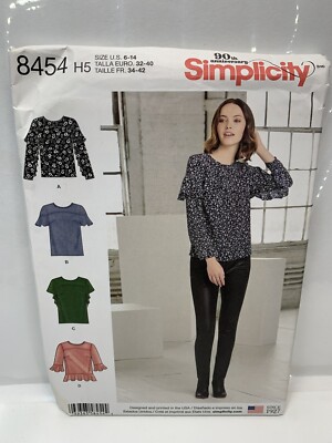 Simplicity 8454 Misses Shirt Blouse Top Sewing Pattern 6-14 *Uncut* | eBay