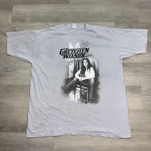 gretchen wilson Tour 2009 Light Grey T-shirt Size XL Signed Tee ...