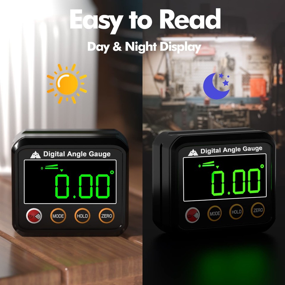 Magnetic Digital Angle Finder Protractor Inclinometer - Mini Digital ...