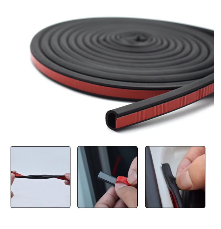 Universal D Shape Car Door Seal Sealing Rubber Strip Trim Auto Rubber ...