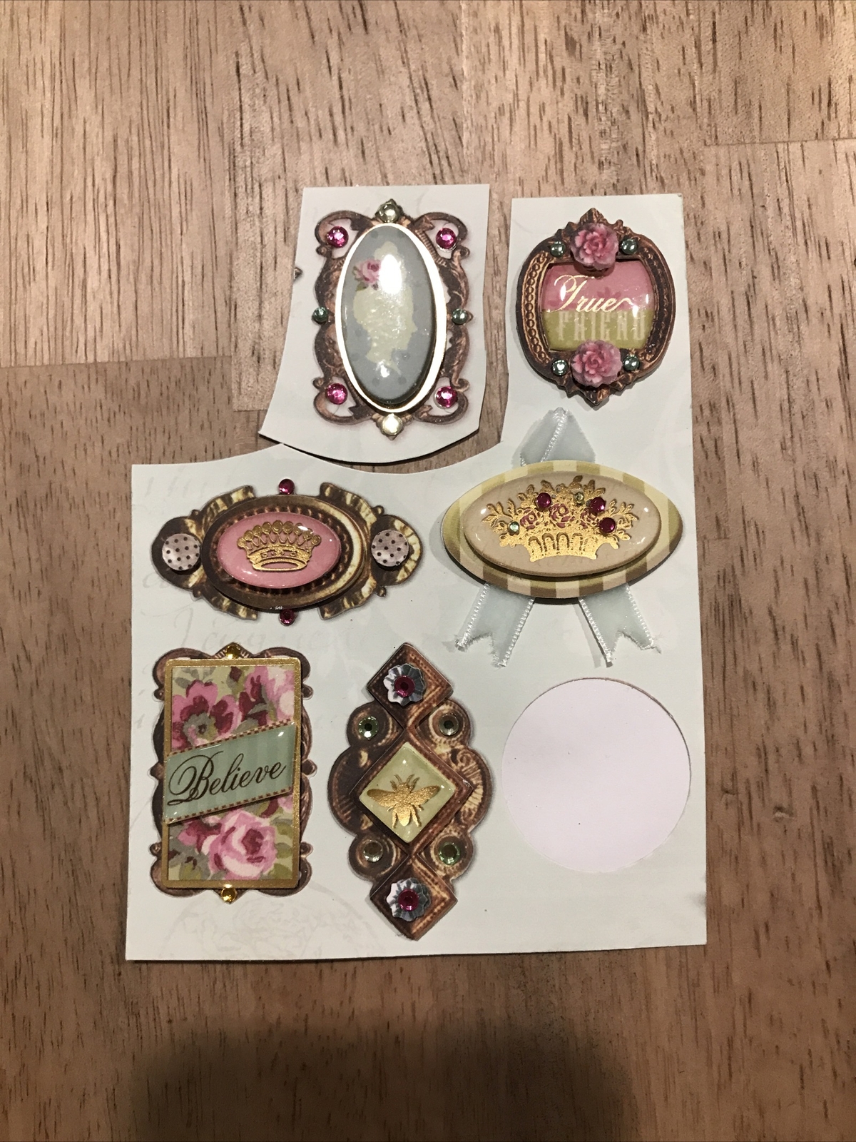 Cameo Broach Dimensional Scrapbook Stickers | eBay