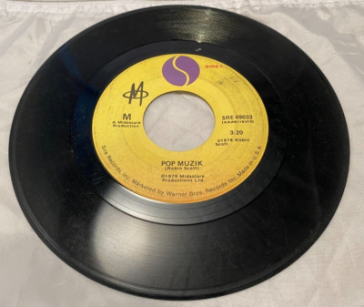 1978 Sire Records Electronic New Wave 7" Pop Muzik/M Factor 45 Vinyl ...
