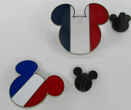Disney Pin France Flag EPCOT World Showcase Mickey Head Icon Lot of 2 ...