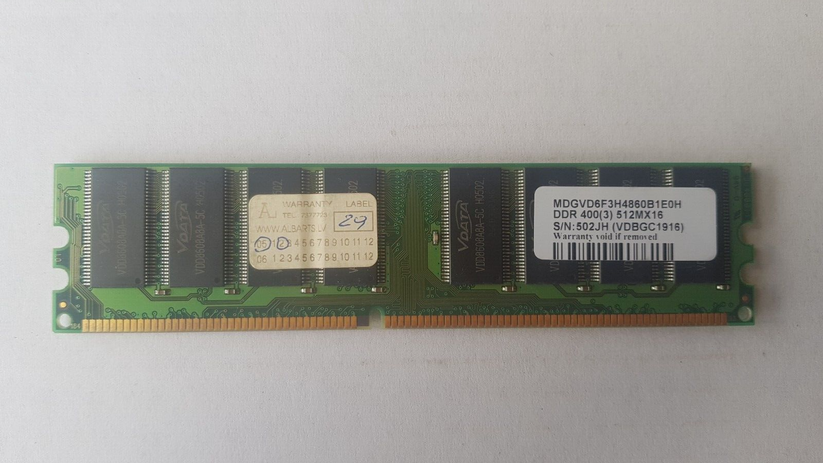 Memory RAM VDATA DDR400(3) 512MX16 | eBay