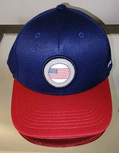 PROSERIES PGA Tour Golf Hat Professional Adjustable Cap Blue Red ...