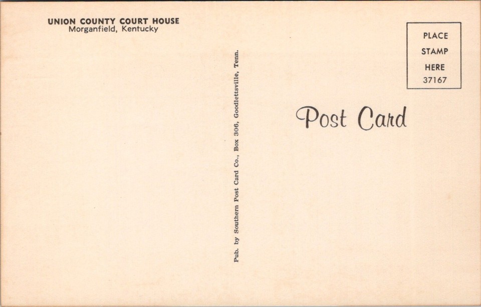 Vintage Union County Court House Morganfield Kentucky Postcard F345 | eBay