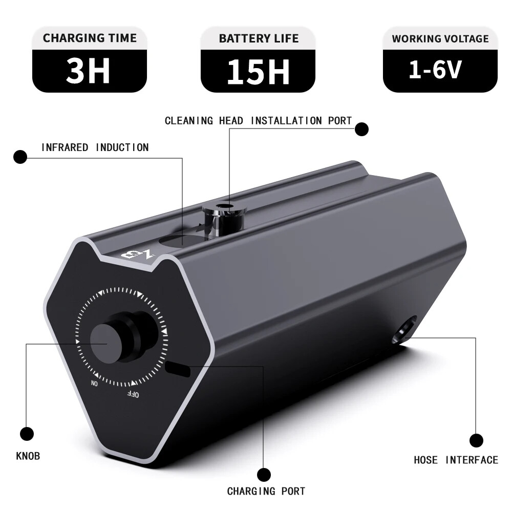 Tattoo Needle Washer Cleaner Machine Rechargeable Permanent Makeup Ink ...