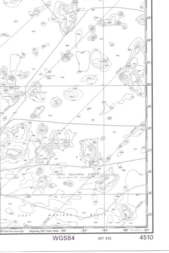 4510 Eastern Portaion Of Japan North Pacific Ocean Chart Map Maritime ...