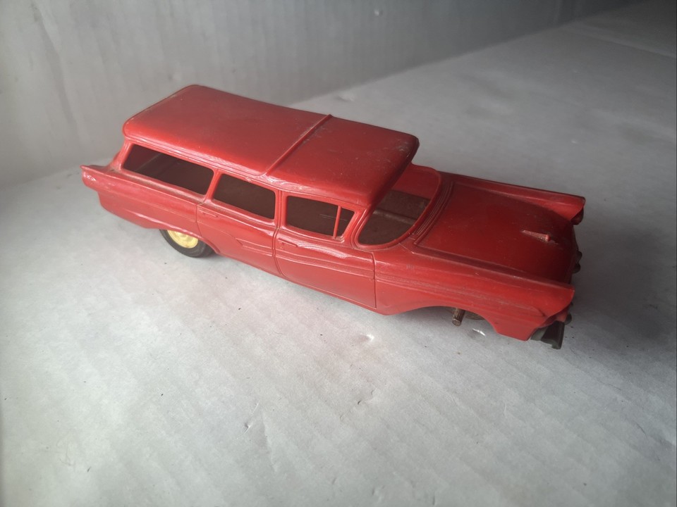 1955-57 Ford Country Sedan Wagon Promo Red Plastic Friction Car | eBay
