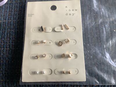 Copy of *missing 1 set Earring Set 8pc - A New Day™ White/Gold | eBay