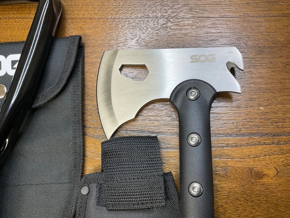 Sog Camp Axe Hatchet and Entrenching Tool as shown with covers Folding ...