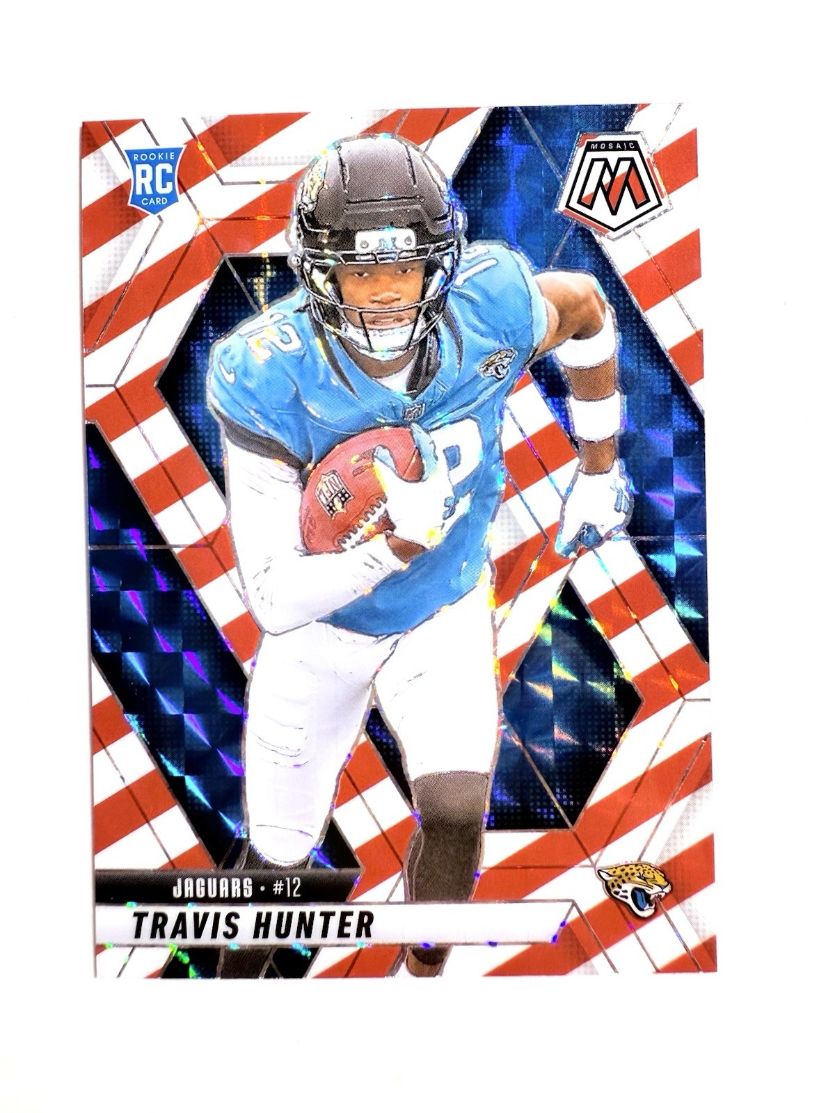 Travis Hunter 2025 Mosaic #301 Red & White Stripe Price Guide - Sports ...