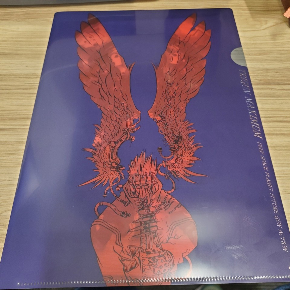 Trigun Double Sided Clear File Vash The Stampede Vash With Wings | eBay