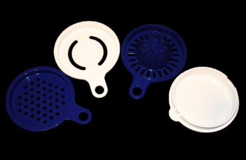 Tupperware Cooks Maid Set 5 Pieces Grater, Egg Separator, Juicer Blue ...