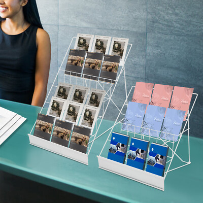 Table Book Rack 4&6 Tier Wire Countertop Rack Literature Magazine ...