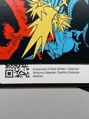 Enhanced 2p.k Blister Galarian Articuno Zapdos Moltres POKEMON PTCGO ...