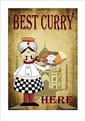 Curry Cafe Sign Vintage Style Cafe Sign Shop Sign Tea Room Sign Kitchen ...