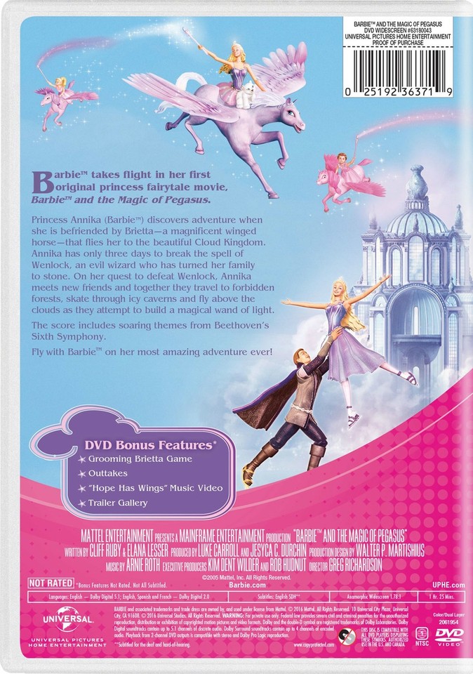 Barbie The Magic of Pegasus DVD Brian Drummond NEW 25192363719| eBay