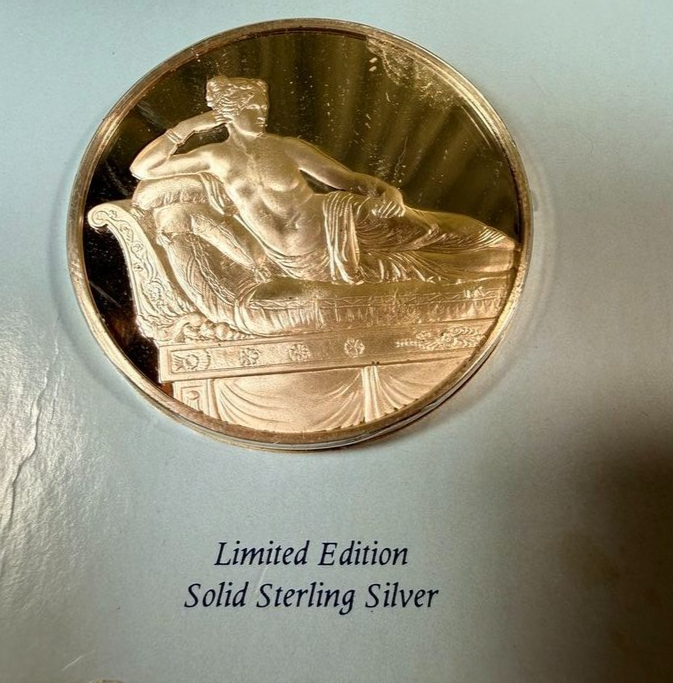 Franklin Mint “Pauline Borghese as Venus” Sterling Silver – 2.16 troy ...